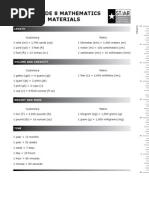 7th Grade STAAR Math Reference Sheet | PDF | Ounce | Gallon