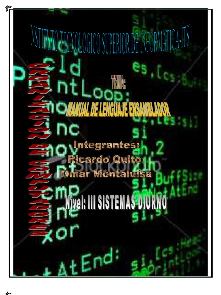 50747192 Manual de Ensamblador Tasm | Assembly Language | Programming Language