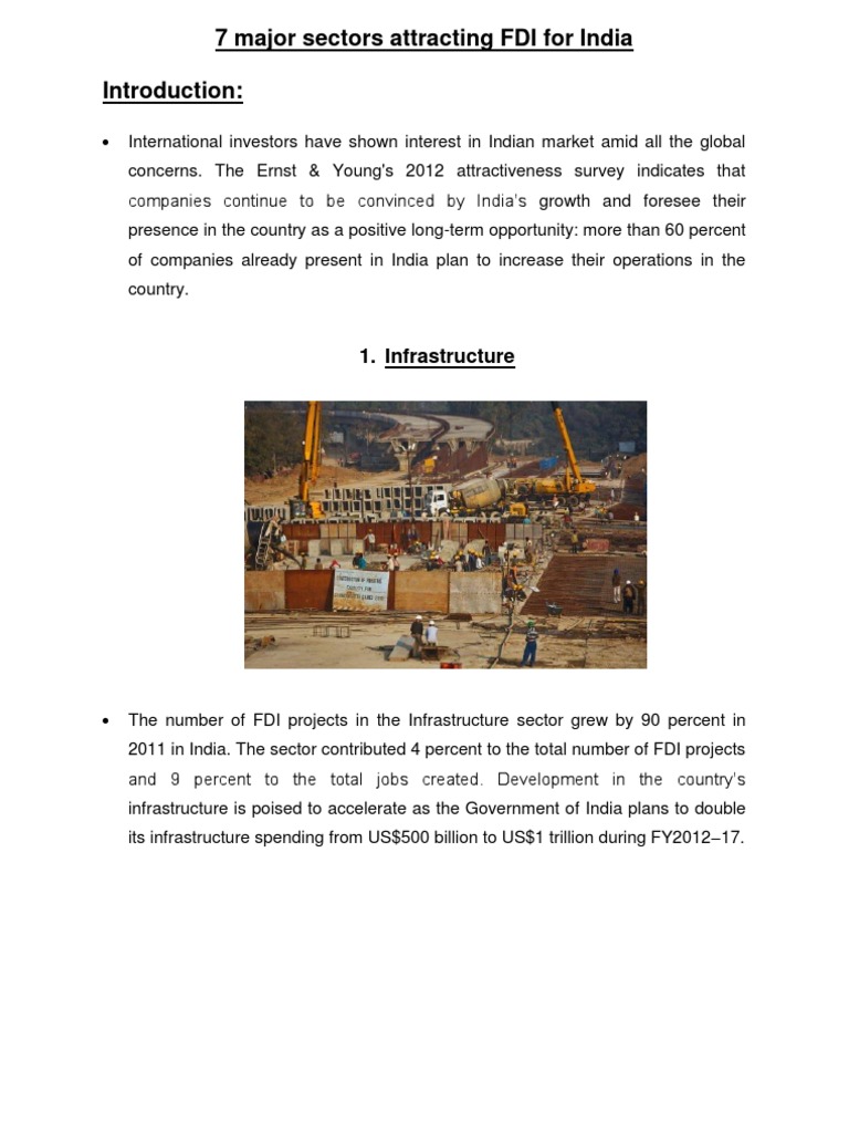 7 Major Sectors Attracting FDI For India | PDF | Foreign Direct ...