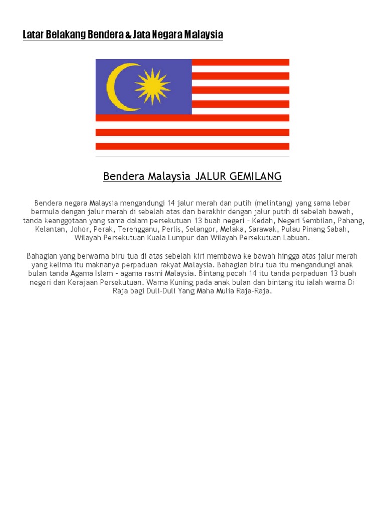 Folio Sivik (Bendera-Bendera Dan Jata-Jata Negeri-Negeri Di Malaysia) | PDF