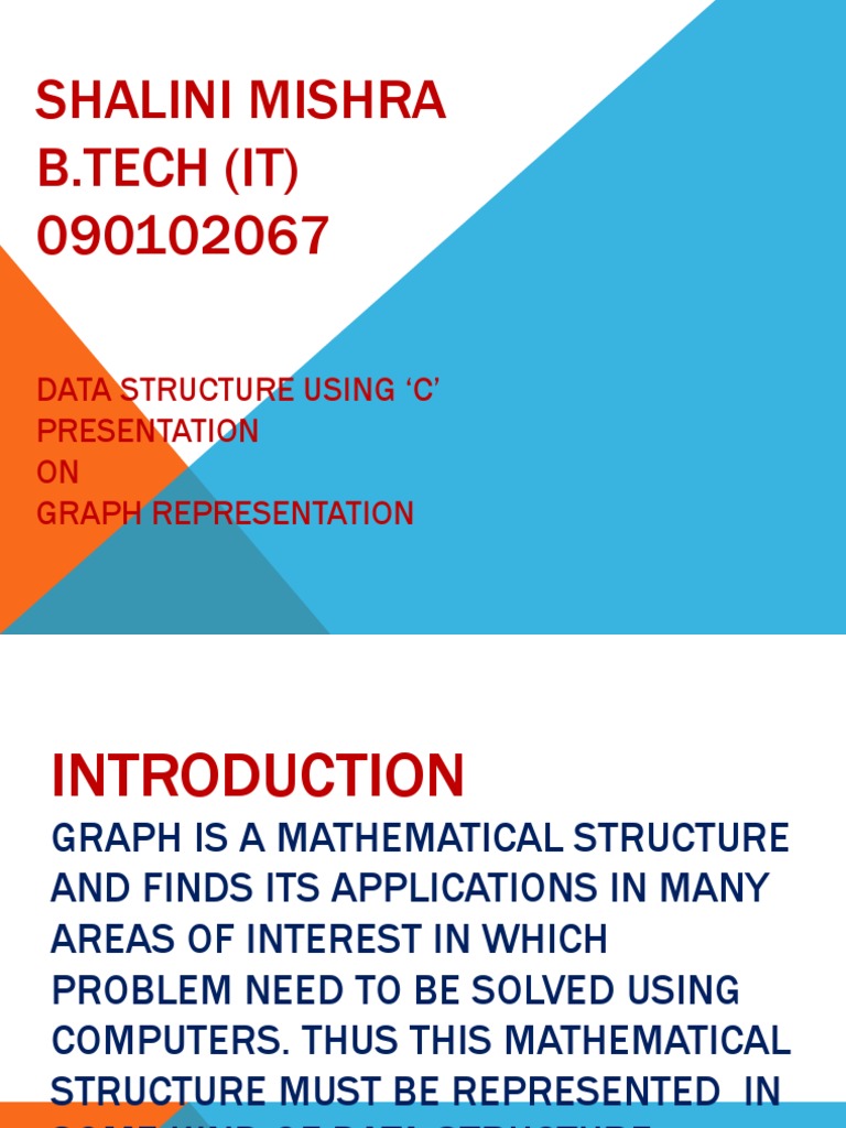 DATA STRUCTURE USING C' PPT On Graph | PDF