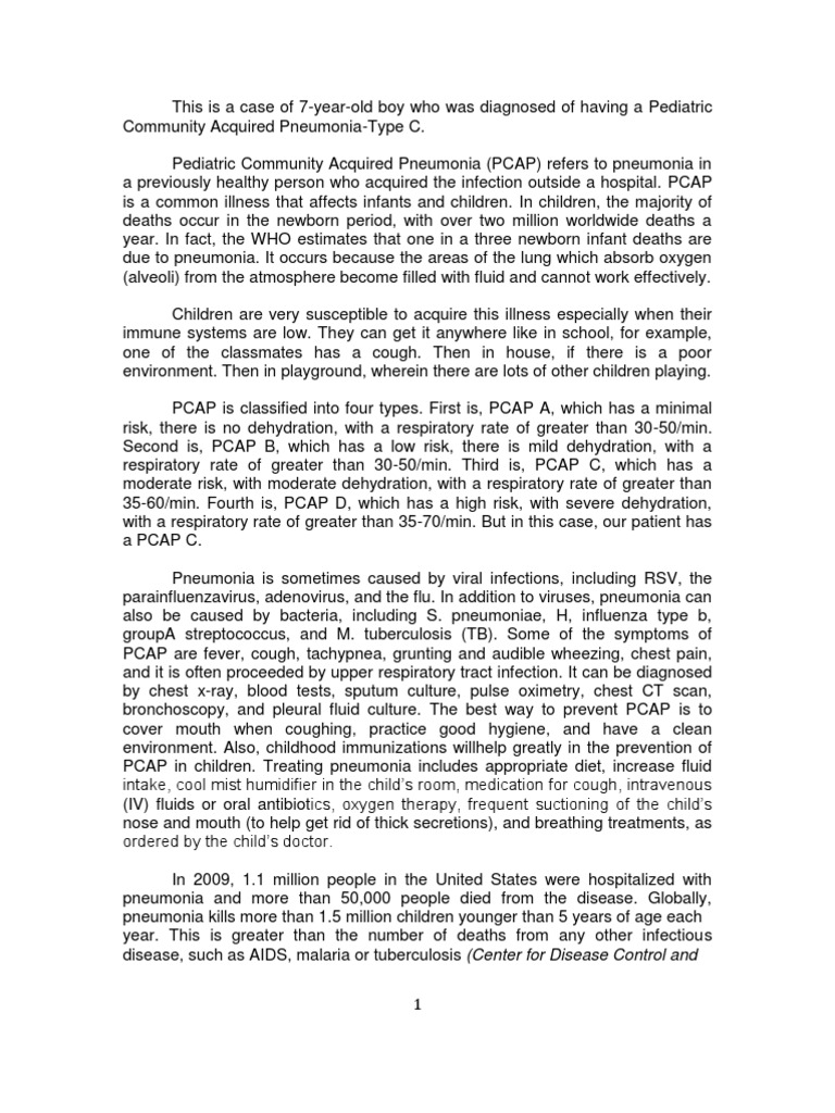 Final Intro PCAP C | Pneumonia | Medical