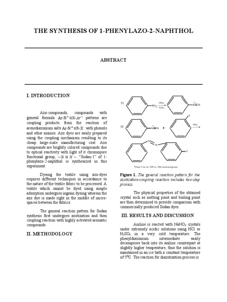 Fr3 Synthesis of 1 Phenylazo 2 Naphthol | PDF | Chemical Compounds ...