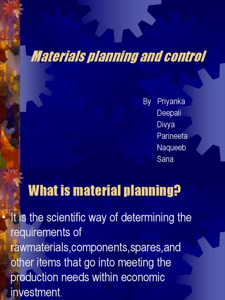 Materials Planning & Control Guide | PDF | Inventory | Supply Chain