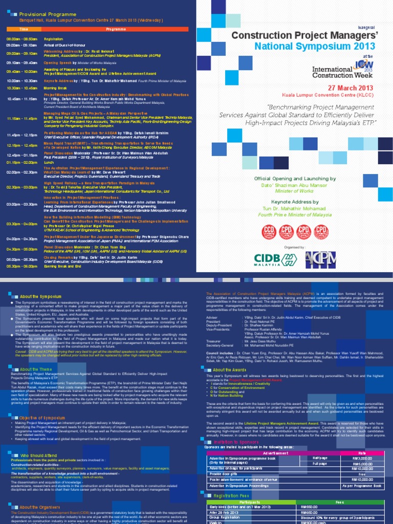 Construction Project Managers': National Symposium 2013 | PDF ...