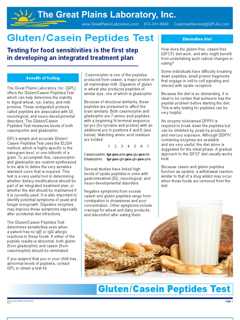 Gluten-Casein Peptides Test | PDF | Gluten | Clinical Medicine