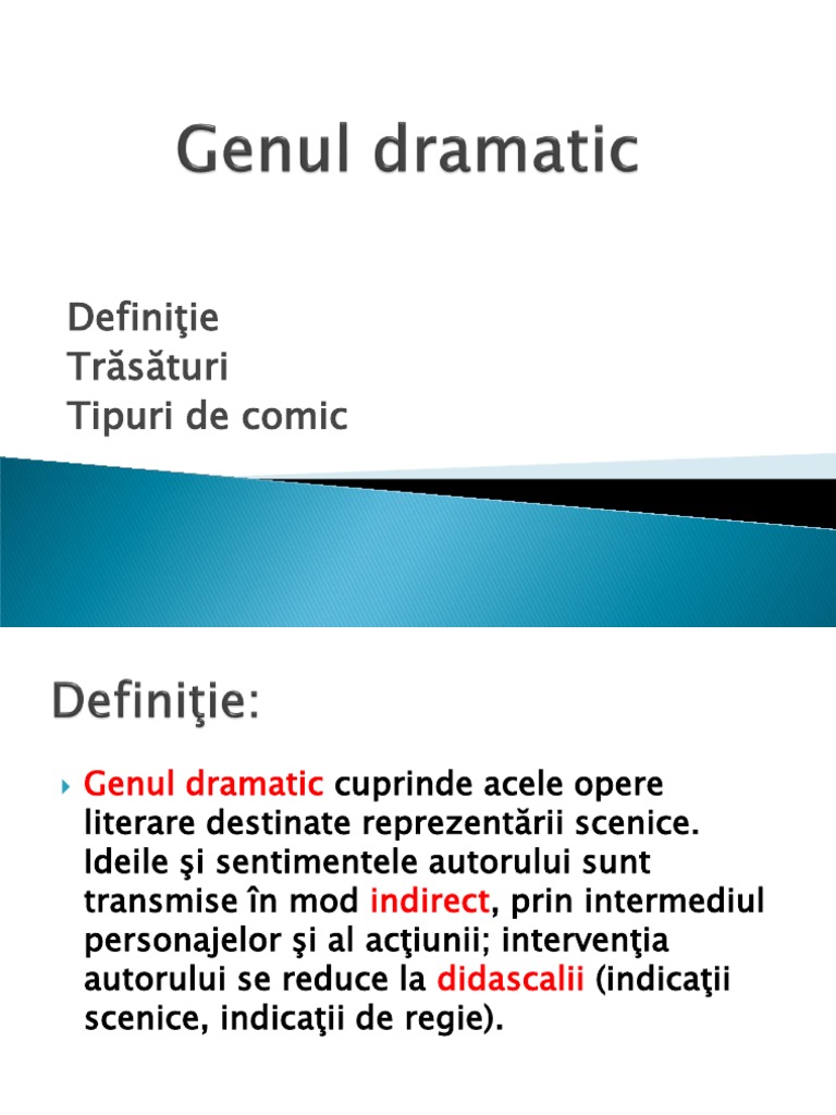 Genul dramatic