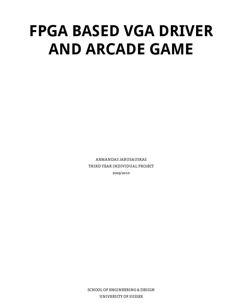 FPGA Arcade Game Implementation | PDF | Hardware Description Language ...