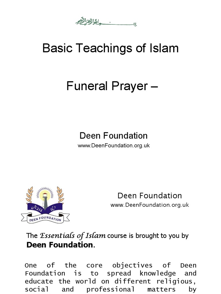 Basic Islamic Funeral | PDF | Funeral | Prayer