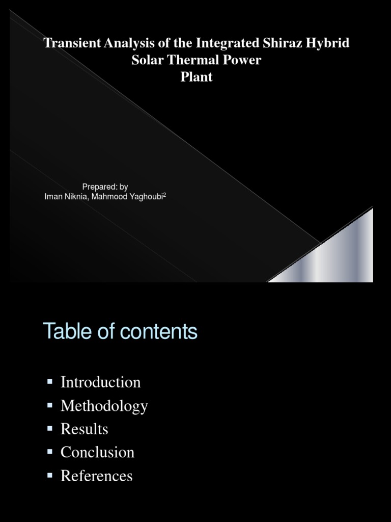 Presentation On Shiraz Plant | PDF | Solar Energy | Power Station