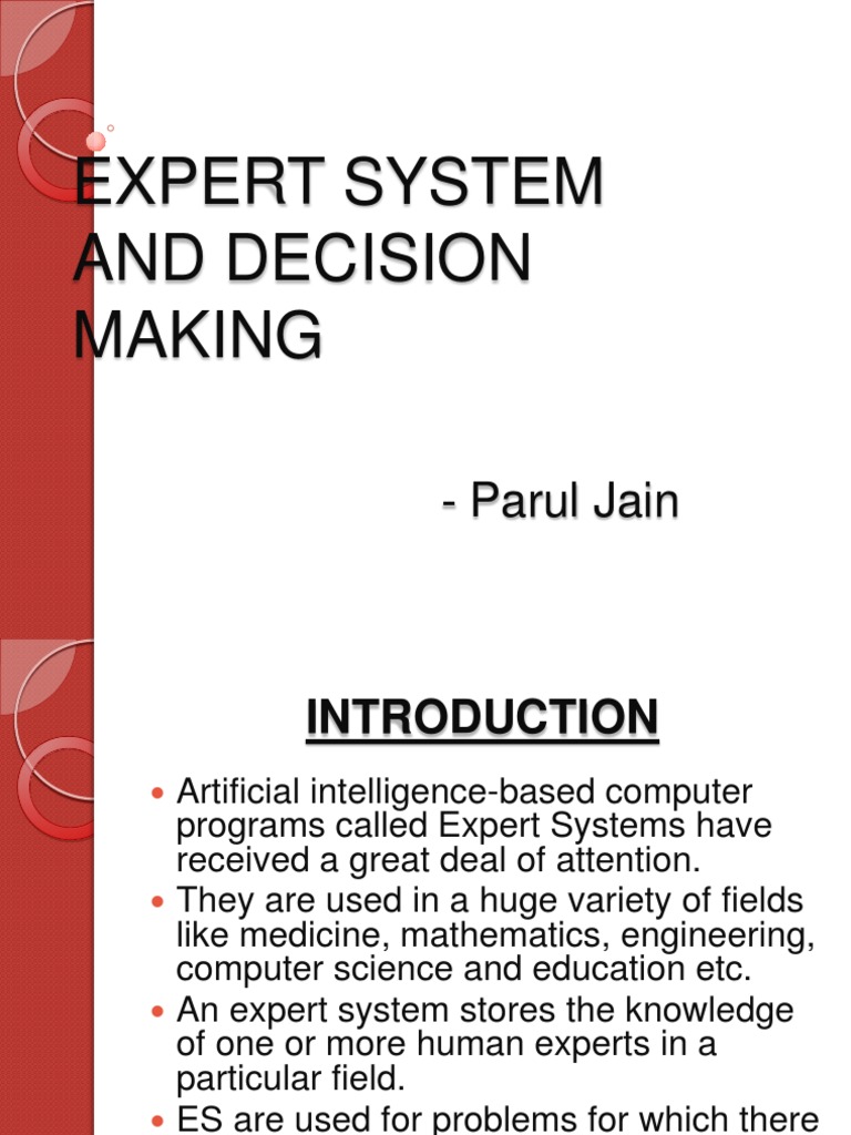 Expert System and Decision Making | PDF | Artificial Intelligence ...