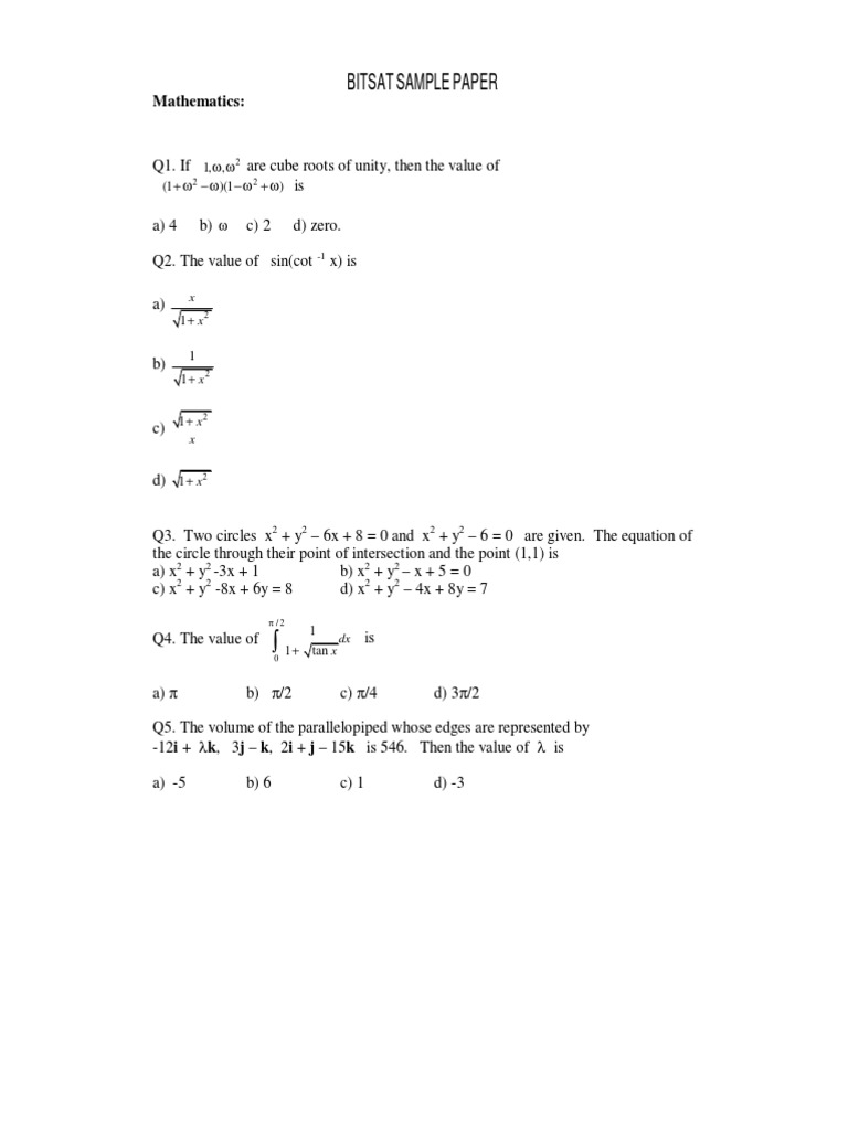 Bits at Sample Paper 2 | PDF | Radioactive Decay | Acceleration