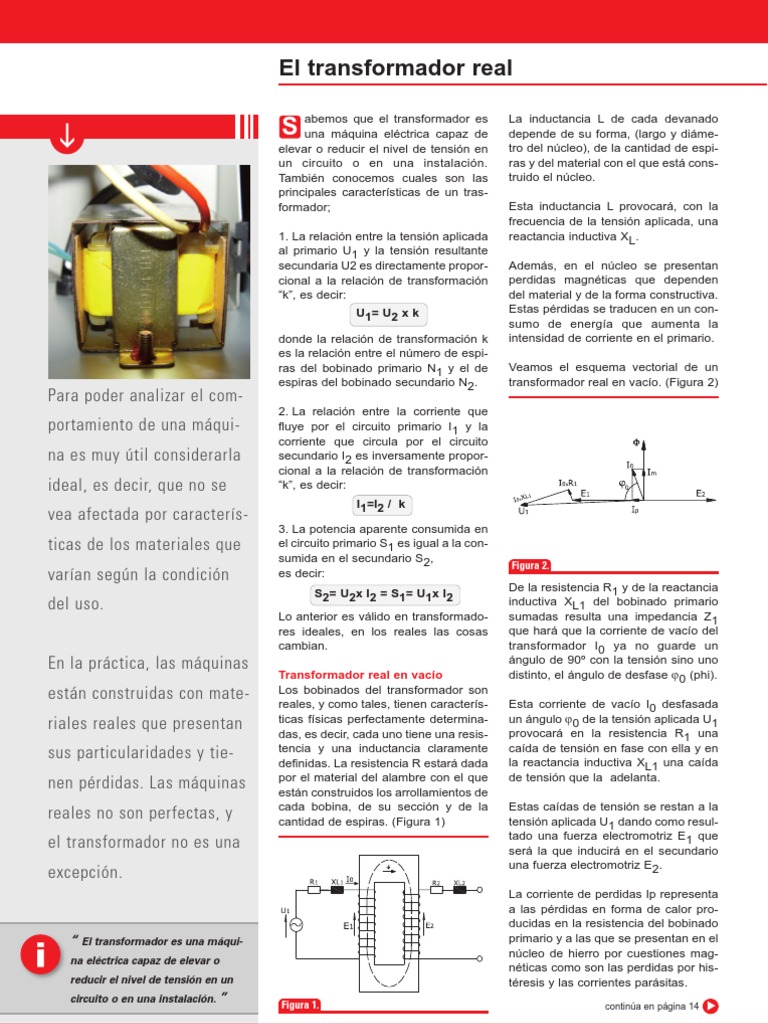 El Transformador Real PDF | PDF | Transformador | Inductor