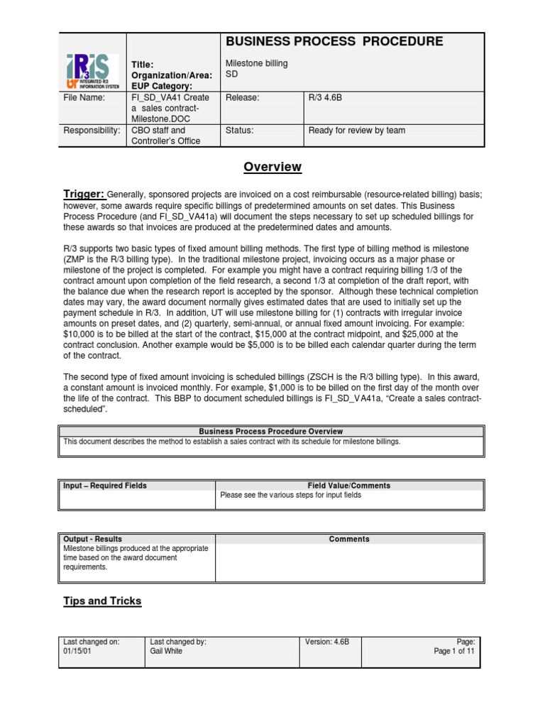 SAP Sales Milestone Snapshot | PDF | Invoice | Business Process