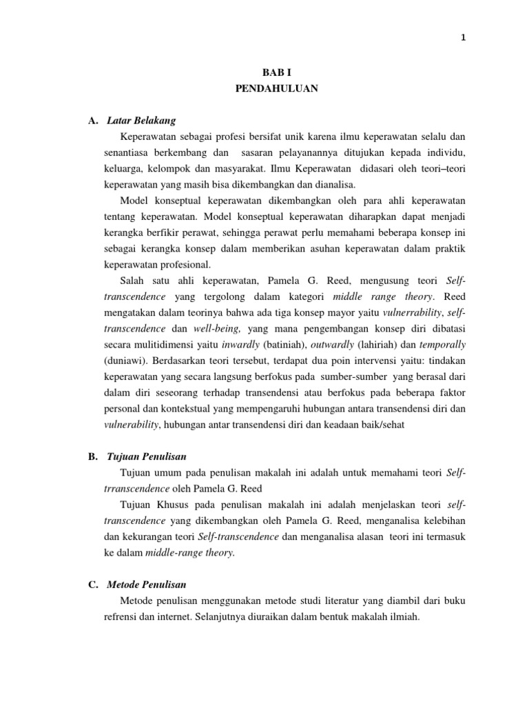 Pamela G. Reed (Self Transcendence TH.) 1 | PDF