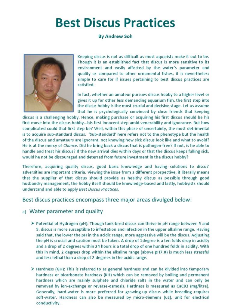 Best Discus Practices | PDF | Ph | Hobbies