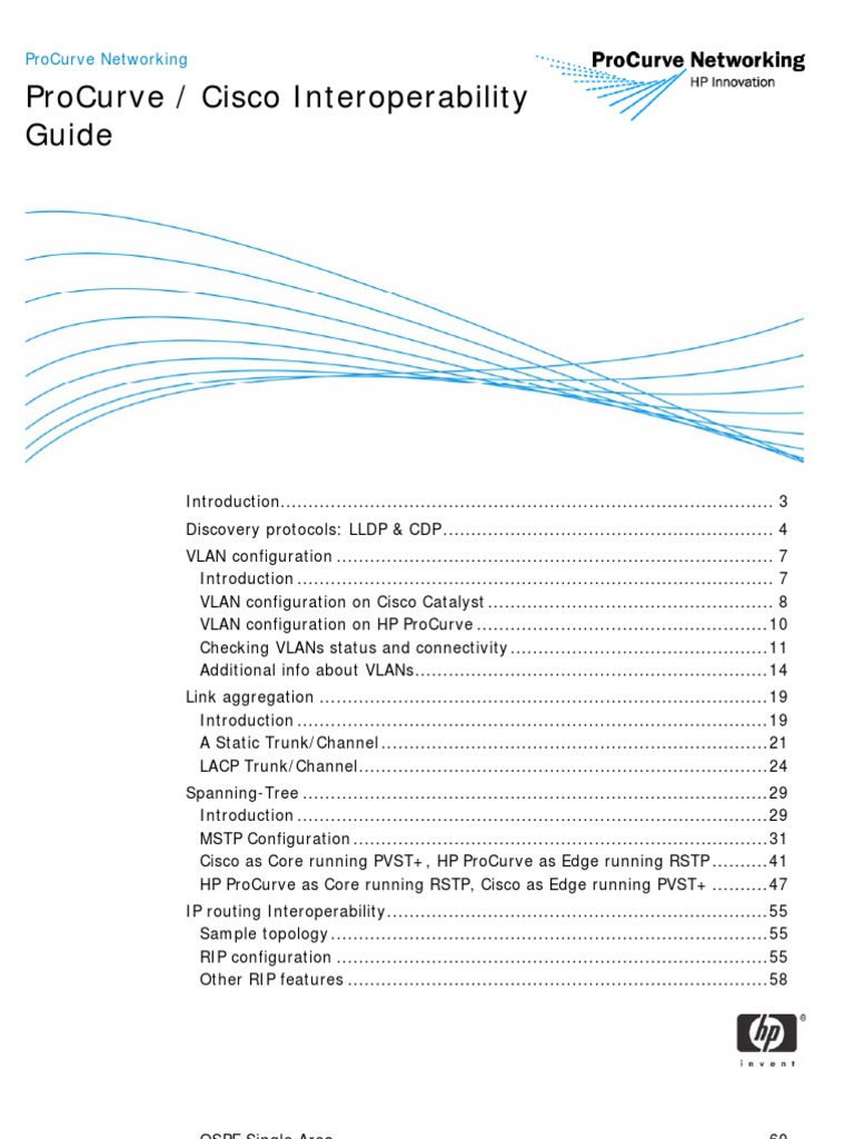 HP ProCurve - Cisco Interoperability Guide | PDF