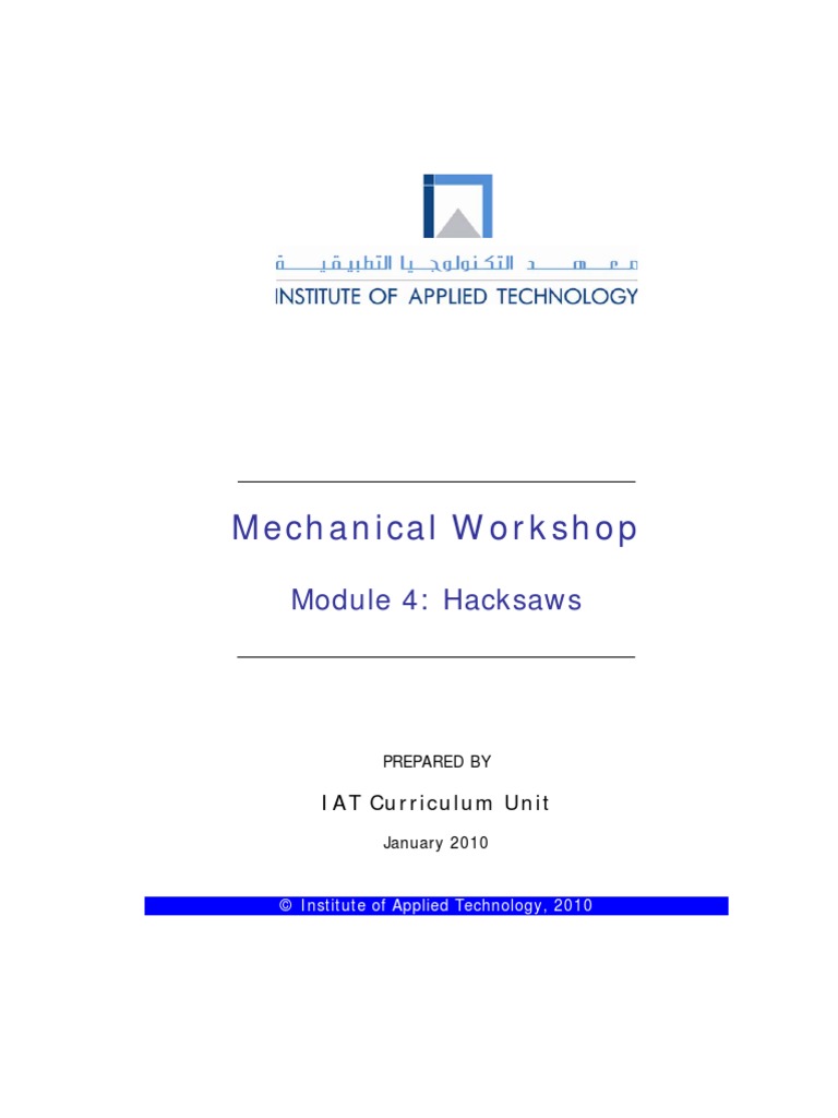 Atm-1022 Mechanical Workshop Module 4 | PDF | Mechanical Engineering | Industrial Processes