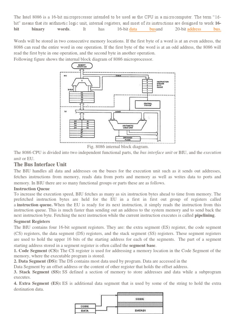 Intel 8086 Instruction Set Pointer Computer Programming 