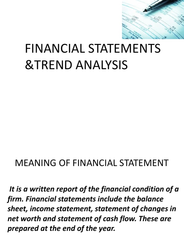 Financial Statements &trend Analysis | PDF