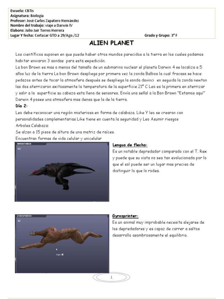 Alien Planet | PDF | Charles Darwin | Tierra