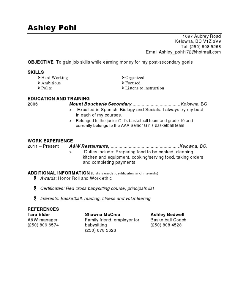 Ashley Pohl's Resume Summary | PDF