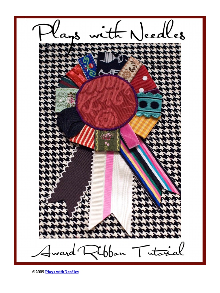 Award Ribbon Tutorial | PDF | Sewing | Quilting
