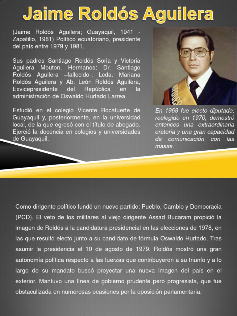 Jaime Roldós Aguilera | Ecuador | Política (general)