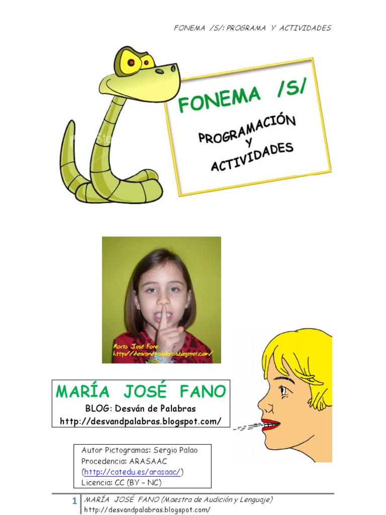 Actividades para el Fonema /S/ | PDF | Sílaba | Lengua