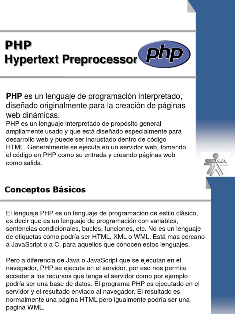 Sintaxis Básica de PHP | PDF | Php | Lenguaje de programación