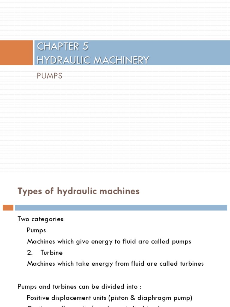 Hydraulic Machinery Overview | PDF | Pump | Turbine