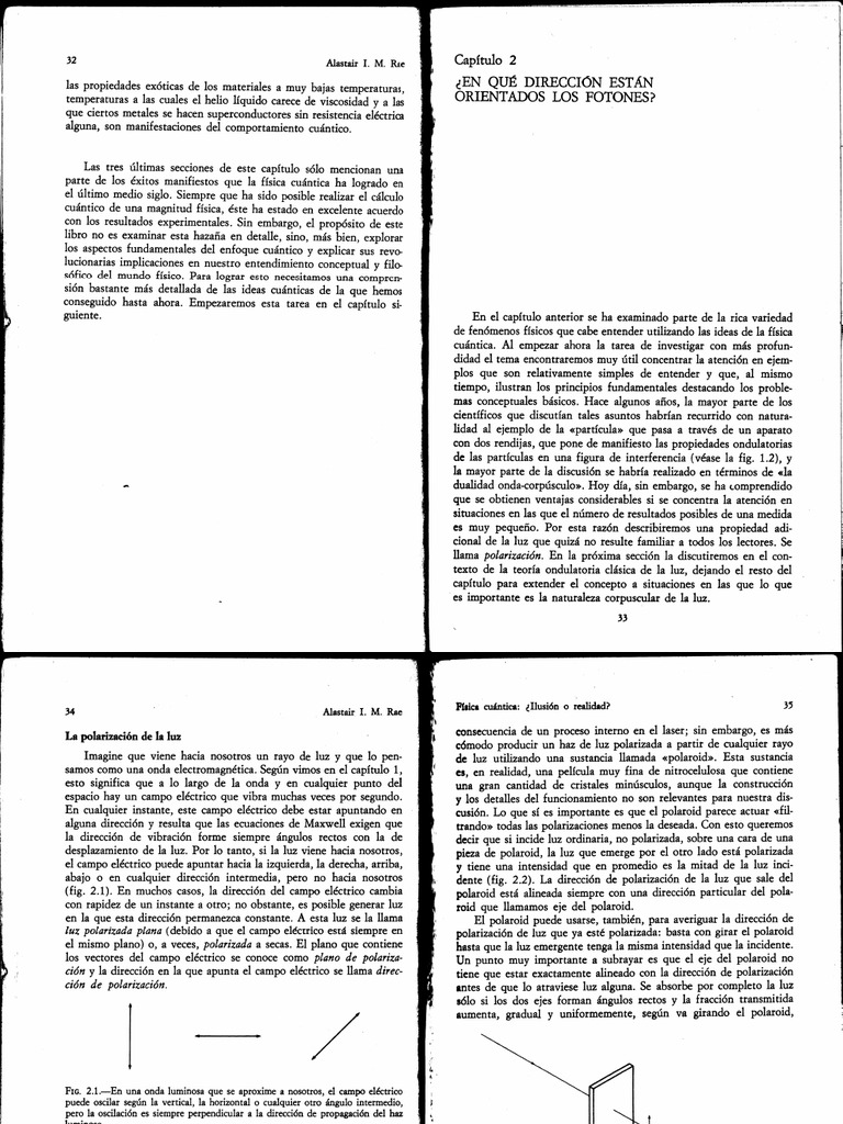 Capítulo 2 - Fisica Cuántica Ilusión o Realidad Alastair Rae PDF | PDF ...
