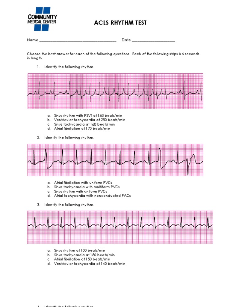 Aclsrhythmtest11 PDF | Cardiac Arrhythmia | Cardiology