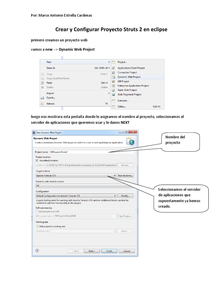Crear y Configurar Proyecto Struts 2 en Eclipse | PDF | Infraestructura ...