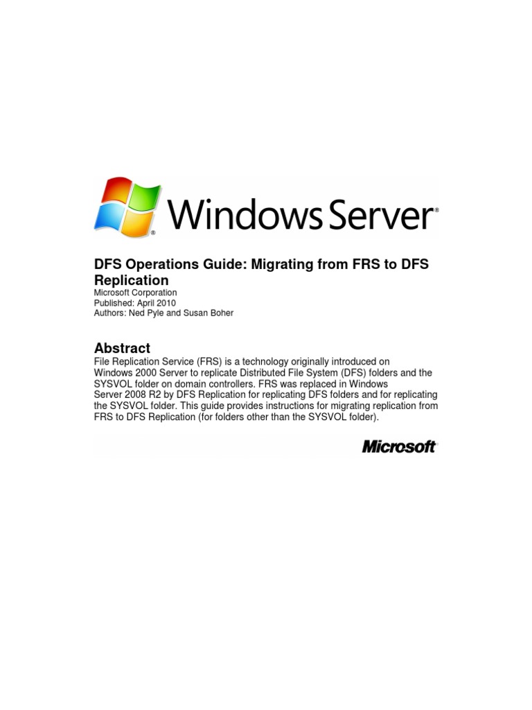 Migrating FRS To DFSR | PDF | Computers