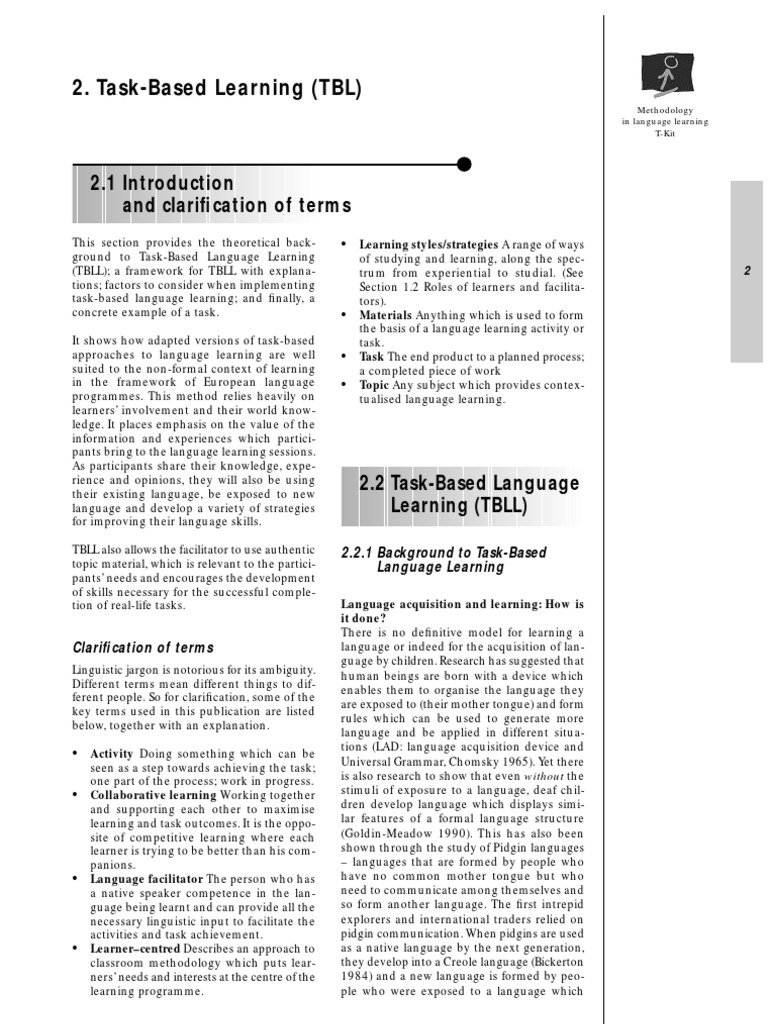 Task Based Learning PDF | PDF | Language Acquisition | Facilitator