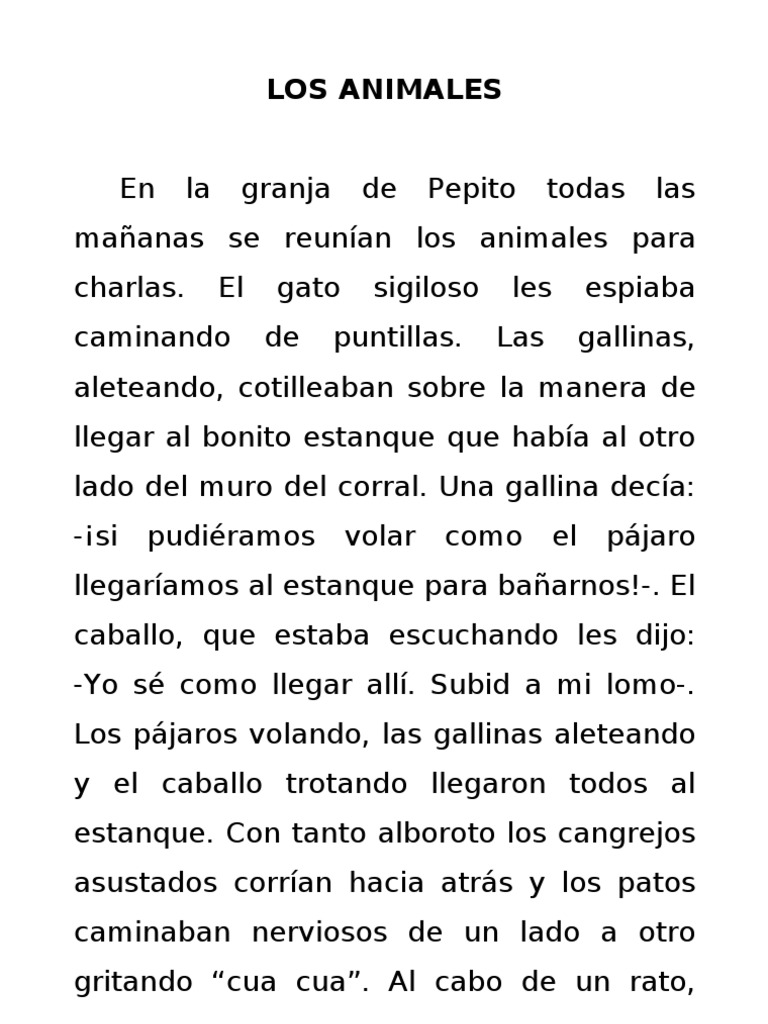 Texto Los Animales | PDF