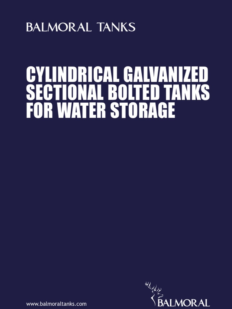 Balmoral Cylindrical Tanks Technical Spec | PDF | Rust | Galvanization