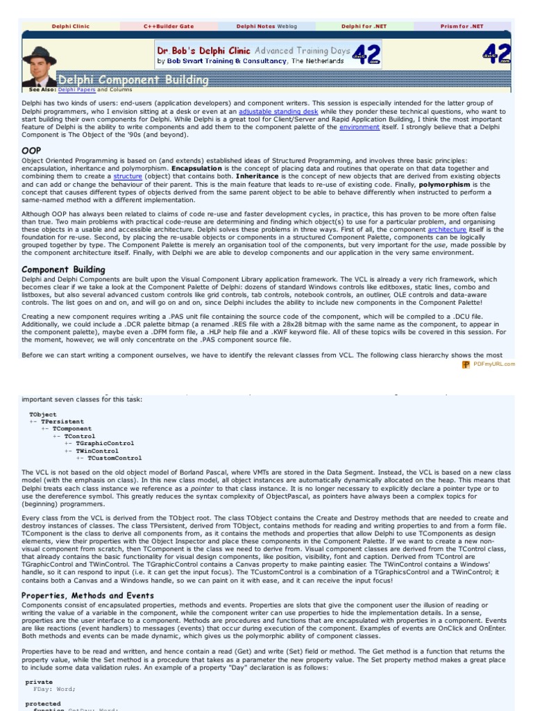 Delphi Componen Htm Pdf Pdf Method Computer Programming Class Computer Programming