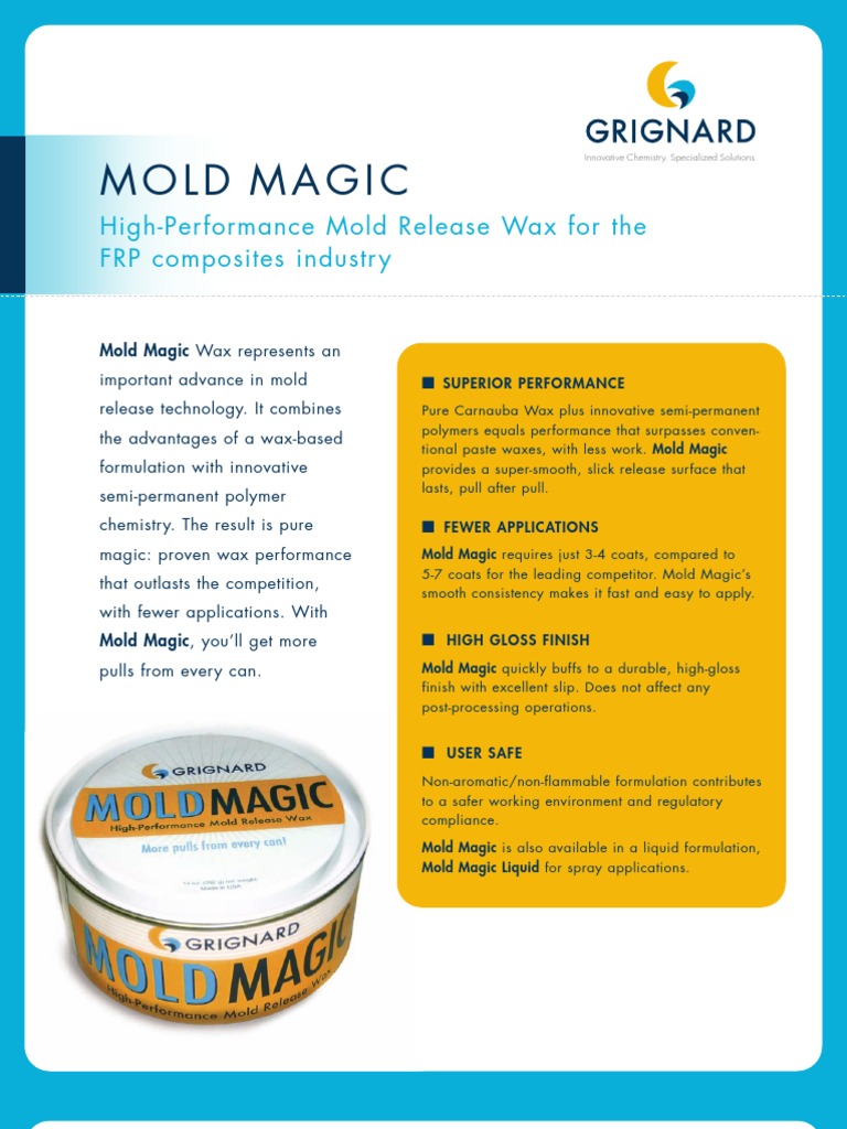 Mold Magic Wax - Brochure | Download Free PDF | Wax | Composite Material