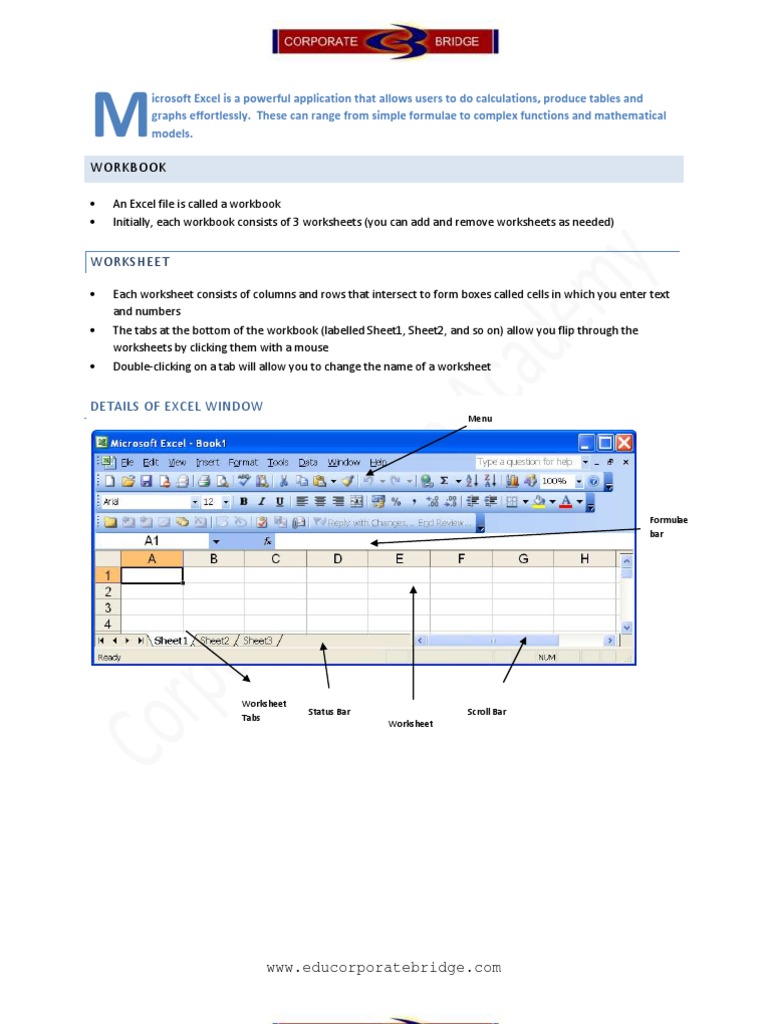 Excel Overview - Notes | Pdf | Microsoft Excel | Icon (computing)