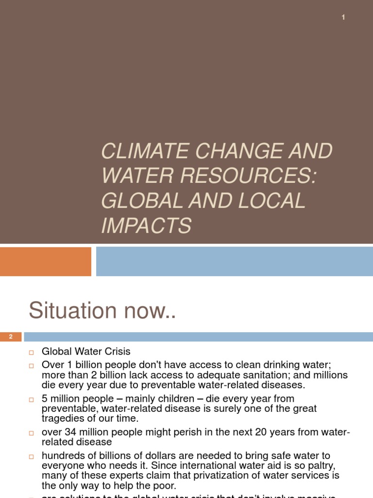 Climate Change and Water Resources | PDF | Water Resources | Flood
