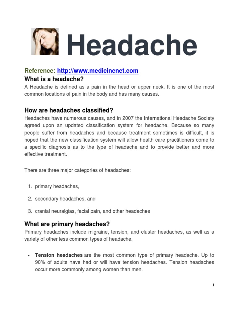 Headache PDF | PDF | Headache | Ct Scan