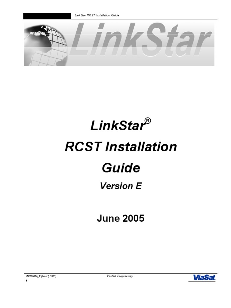 Linkstar Vsat RCST Installation Manual 2005 | PDF | Electrostatic ...