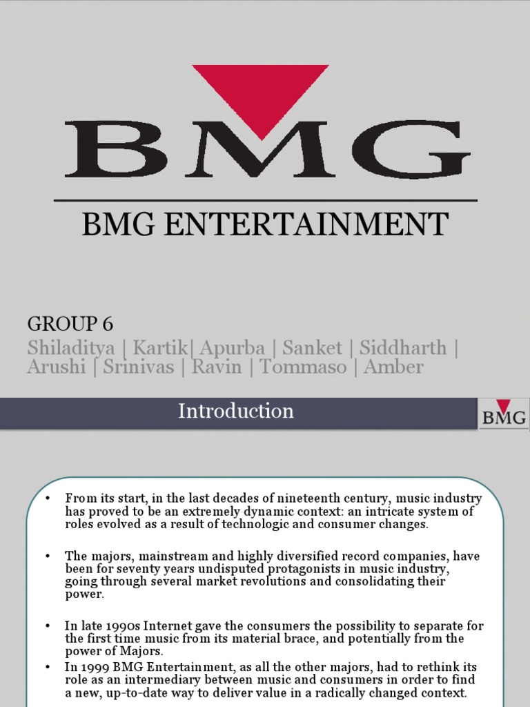 BMG entertainment | Music Industry | Record Label