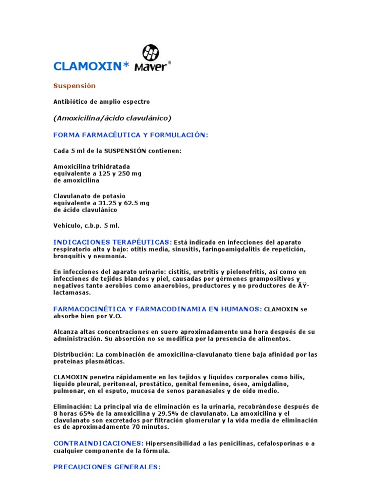 Clamoxin 250 | PDF | Farmacología | Inmunología