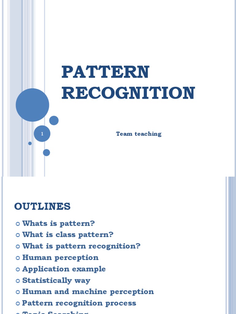 Introduction of Pattern Recognition PDF | PDF | Pattern Recognition | Statistical Classification