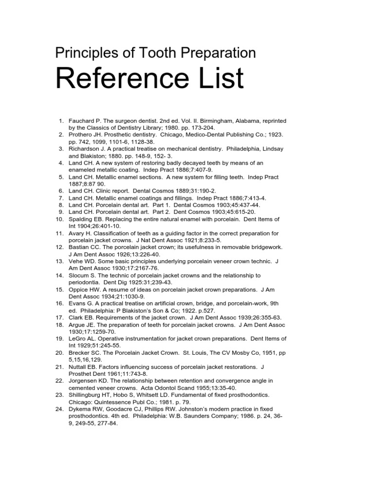 References | PDF | Dentistry | Tooth Enamel