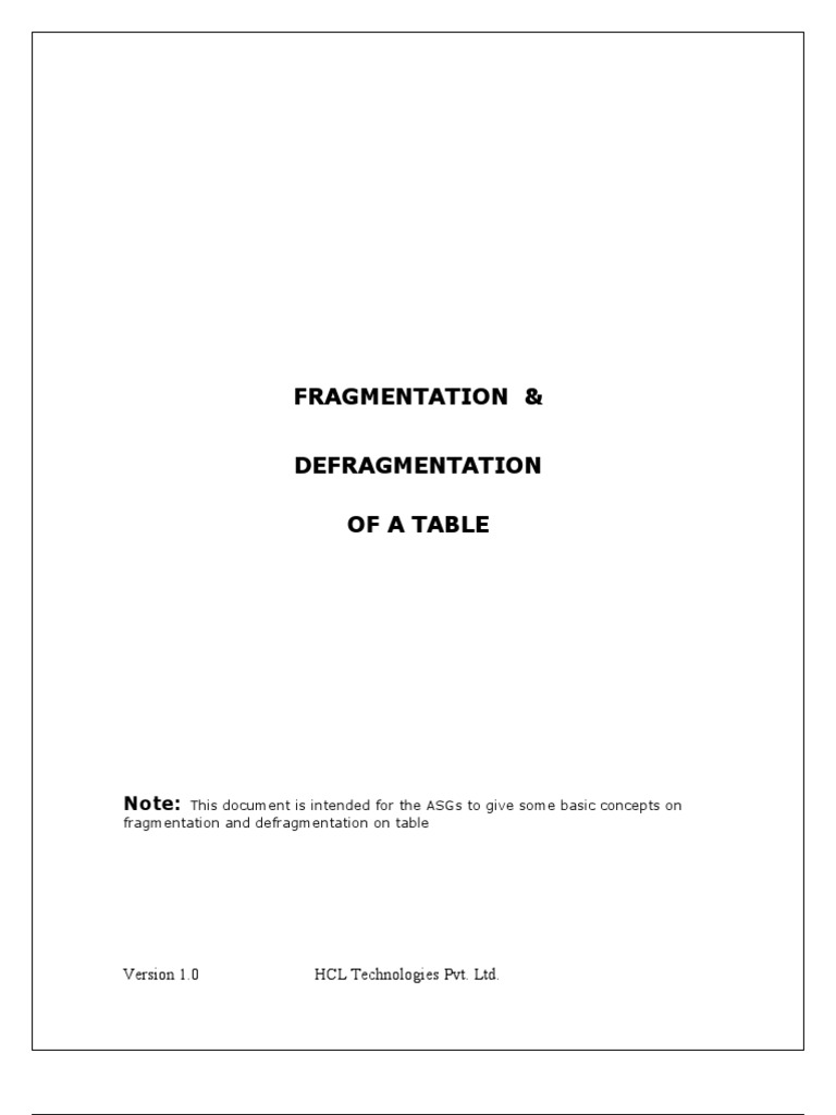 Oracle Tables Defragmentation | PDF | Sql | Database Index