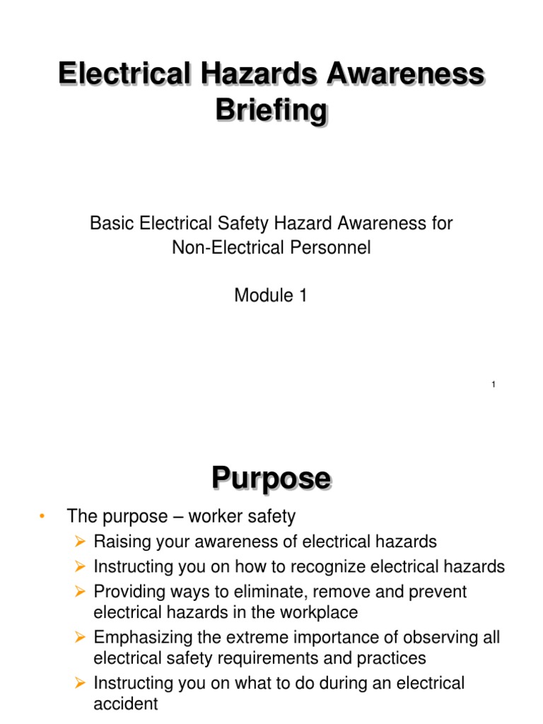 Understanding Electrical Hazards: A Briefing on Electrical Safety ...